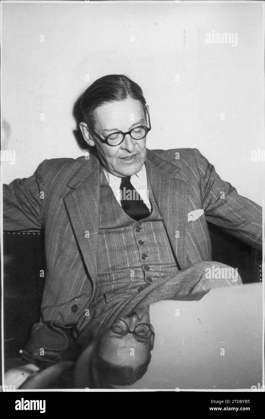 12/31/1950. TS Eliot, the famous Anglo-Saxon poet and playwright ...