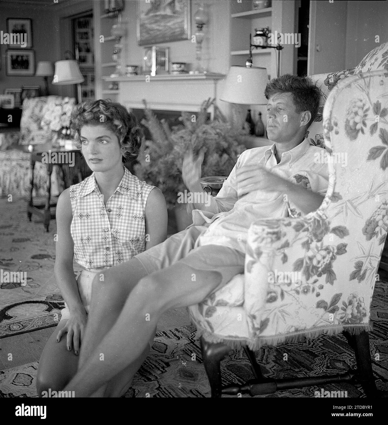 HYANNIS PORT, MA - JUNE 1953: Senator John F. Kennedy and fiance ...