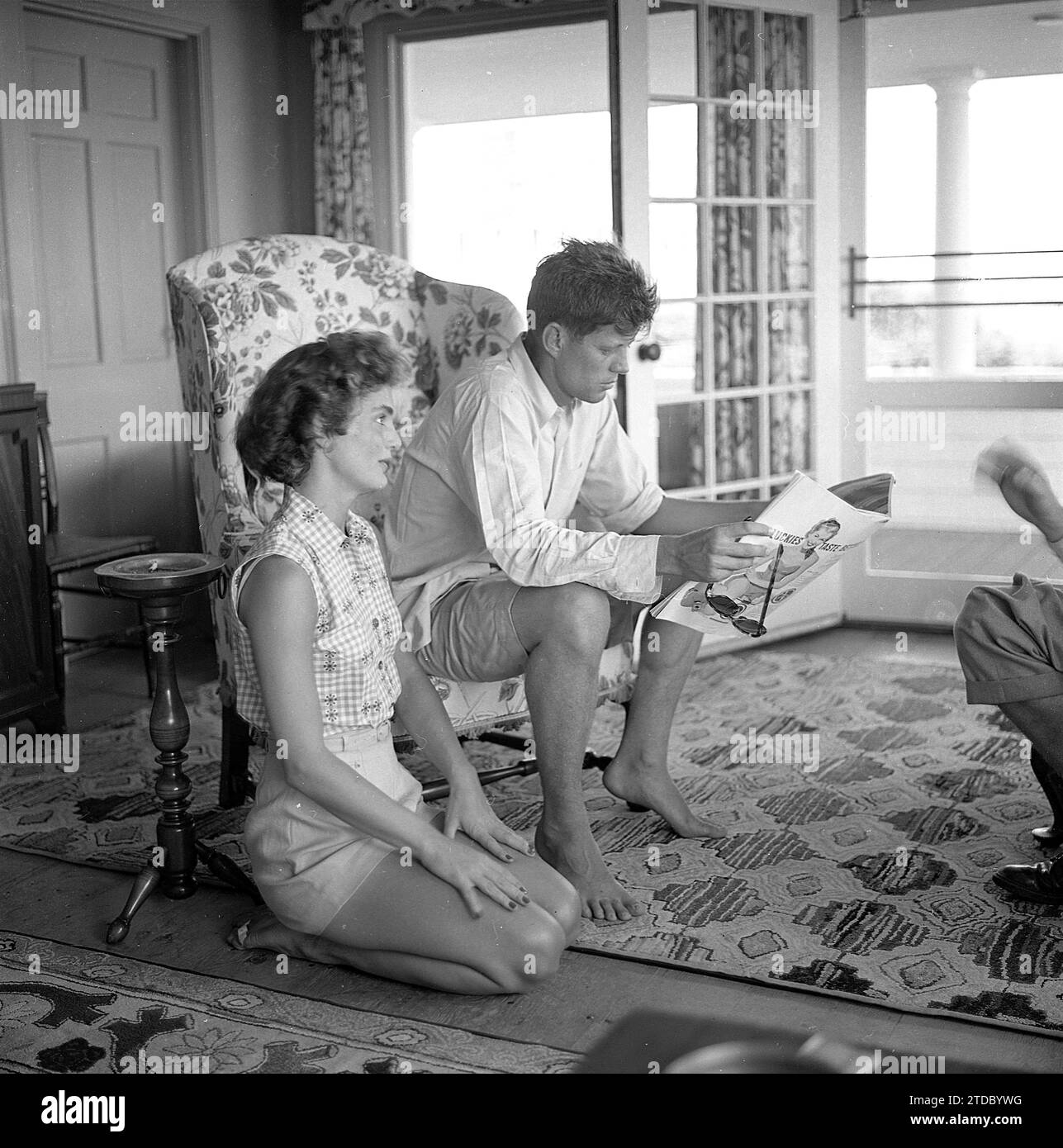 HYANNIS PORT, MA - JUNE 1953: Senator John F. Kennedy and fiance ...