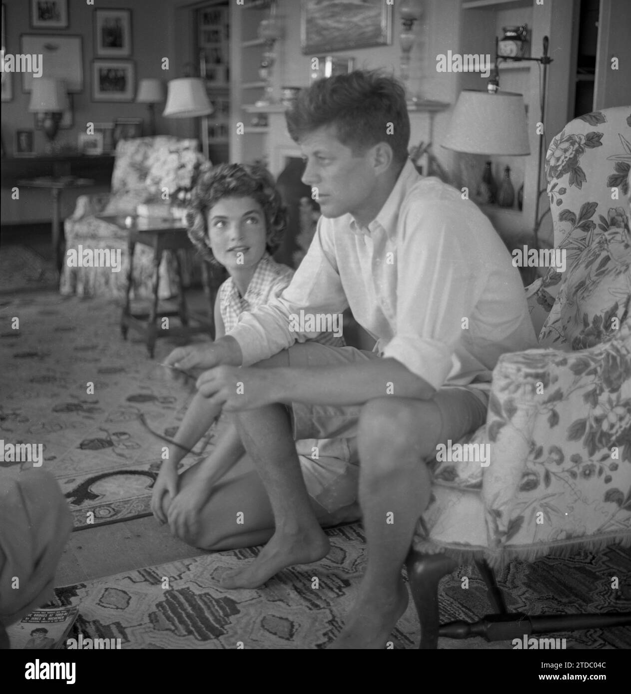HYANNIS PORT, MA - JUNE 1953: Senator John F. Kennedy and fiance ...