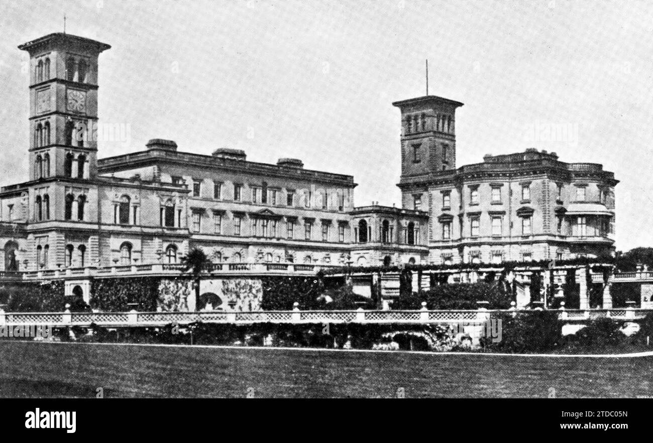 01/01/1900. HM the King in England. Osborne Palace, residence of the ...