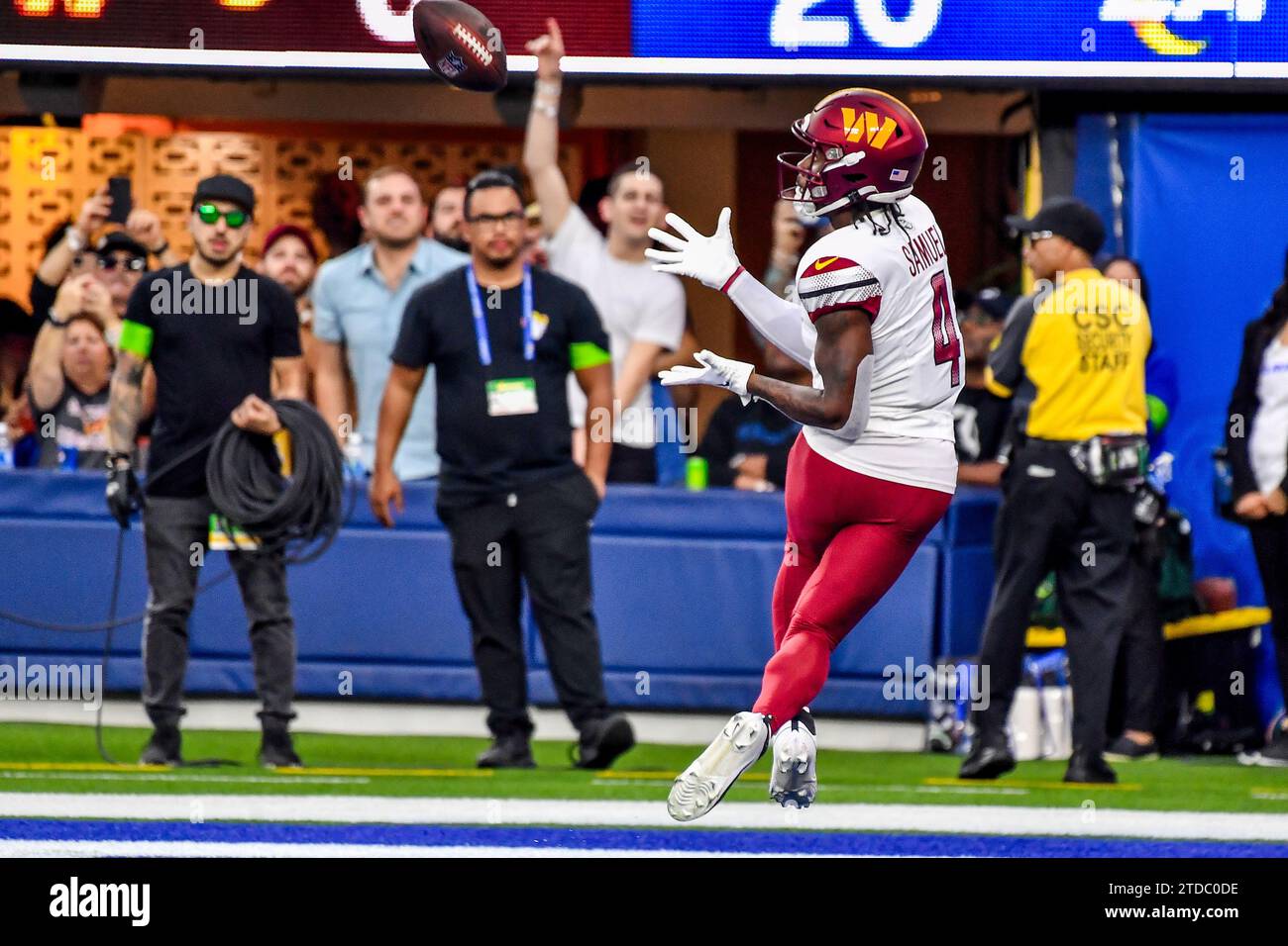 Inglewood, CA. 17th Dec, 2023. Washington Commanders wide receiver ...