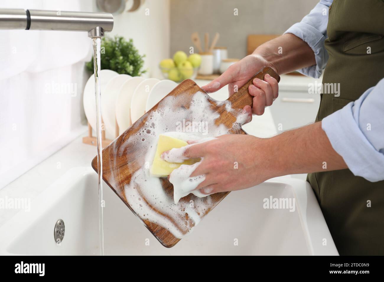Cleaning surface wooden cutting board hi-res stock photography and ...