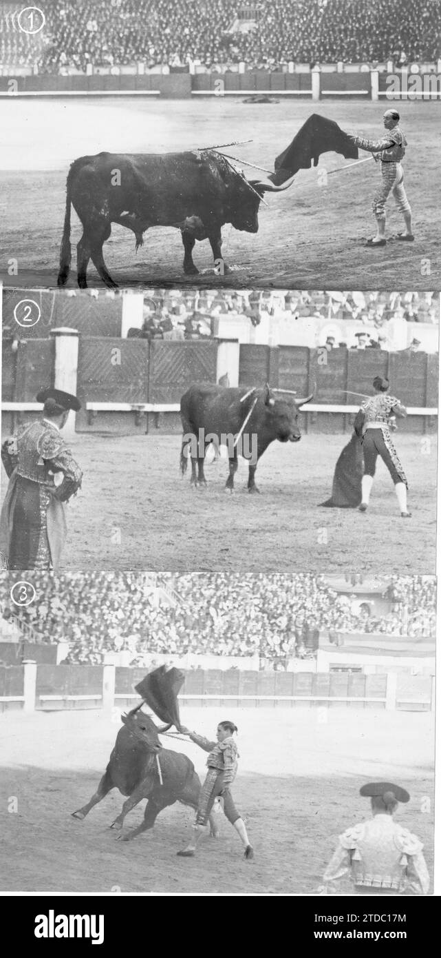 04/09/1917. From yesterday's bullfight in Madrid. 1.-the rooster ...
