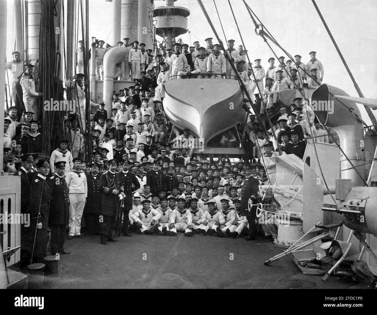 06/30/1906. Kiel. The Kaiser (X) Aboard the Battleship "Preusen ...