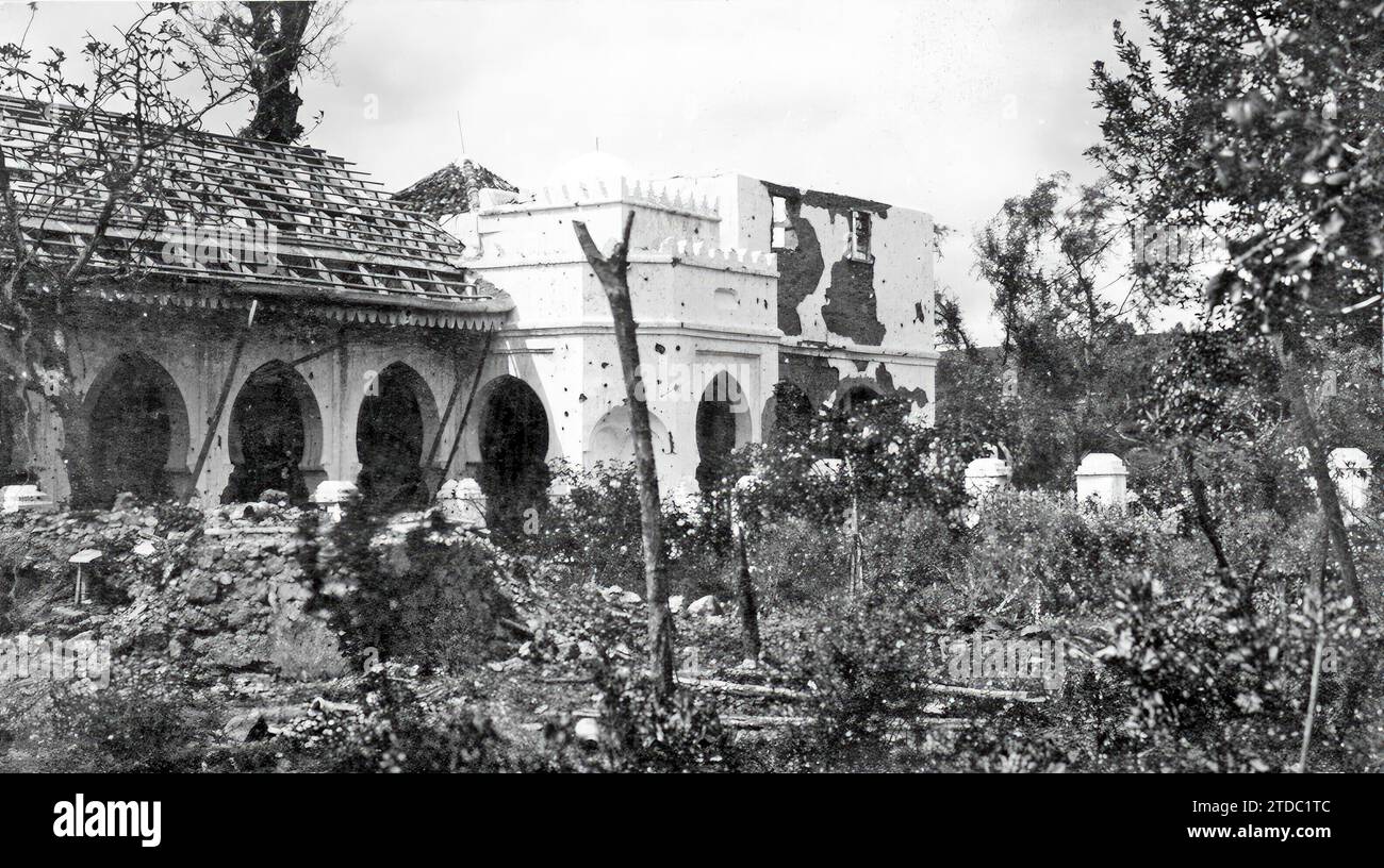 05/13/1922. Morocco. The occupation of Tazarut. Exterior of Raisuni's ...