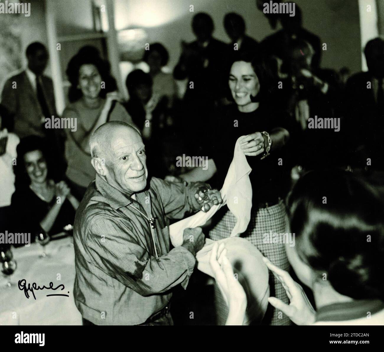 Pablo Picasso Dancing through Malagueñas at his Birthday party, with ...
