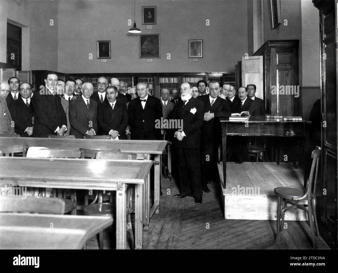 Madrid, June 1931. Inauguration of a new reading room in the National ...