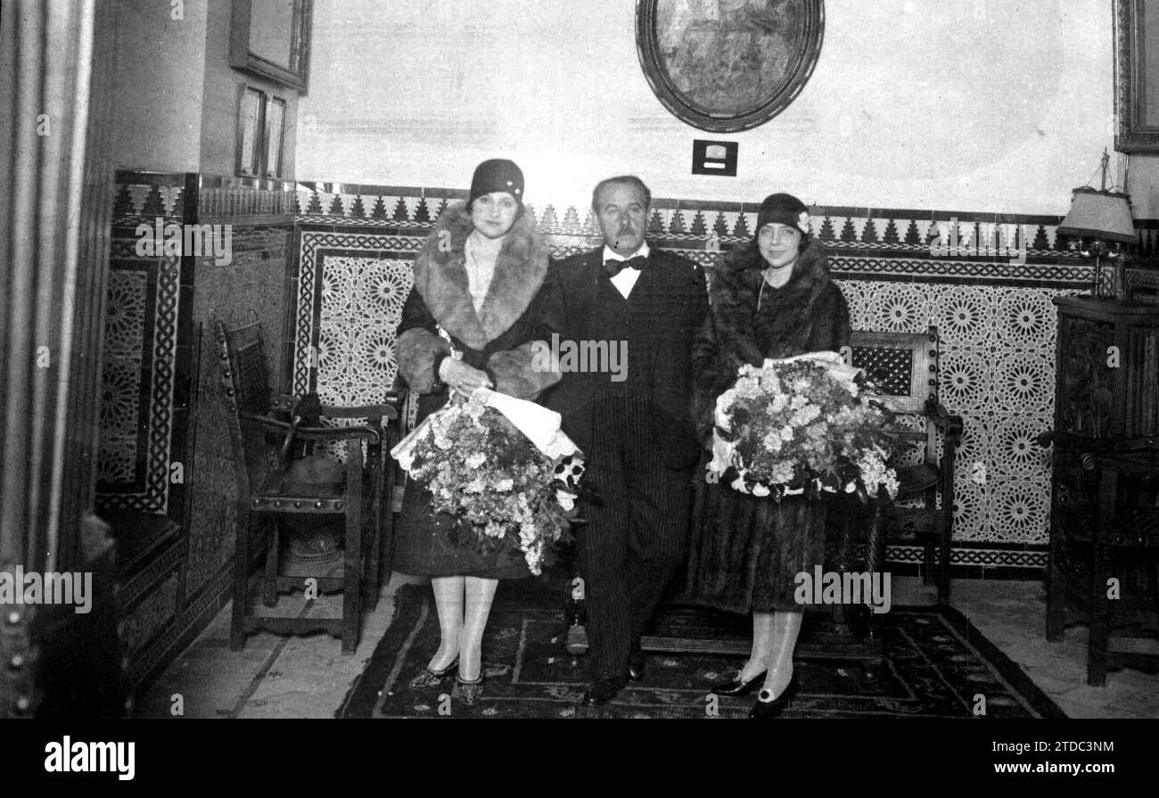 03/07/1929. Madrid: tribute to the Álvarez Quintero Brothers in the ...