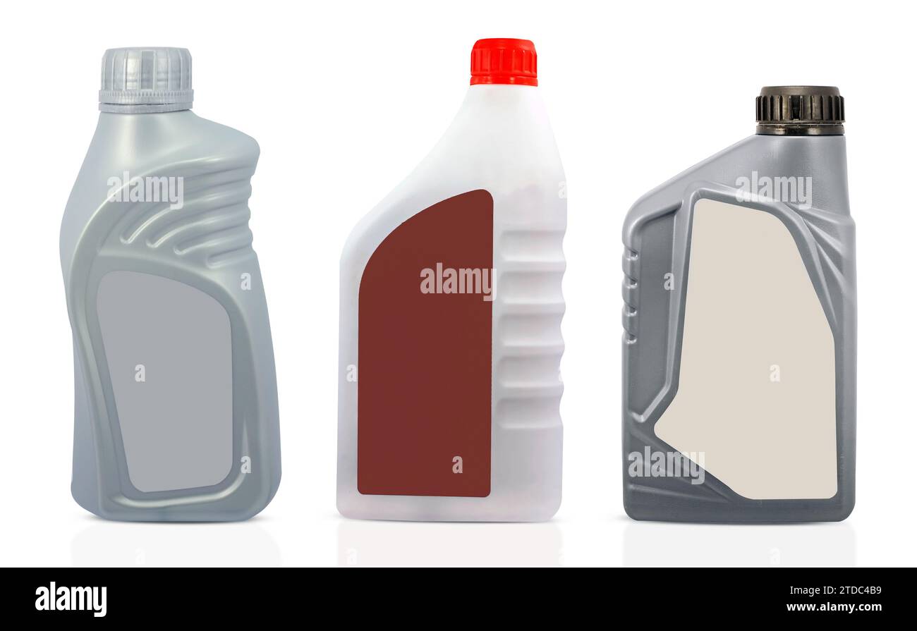 Plastic Bottle Of Motor Oil isolated on white background Stock Photo ...