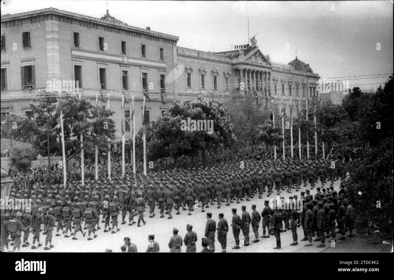 Madrid, 05/19/1939. Victory Parade after the end of the Civil War, as ...