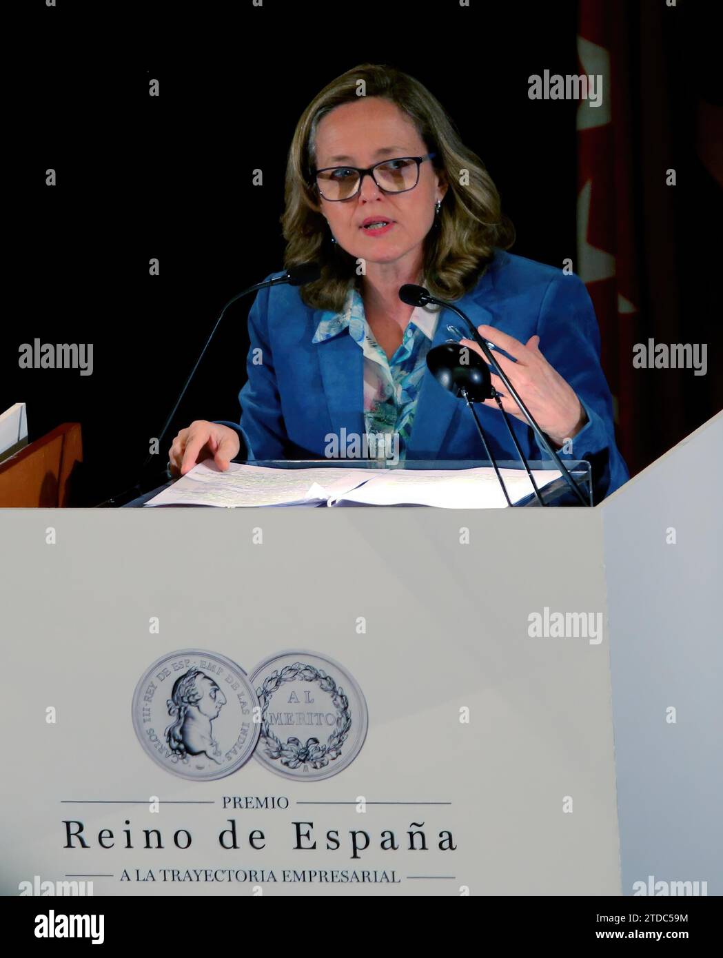 Madrid, 02/26/2020. The King presents the in memoriam award to Plácido ...