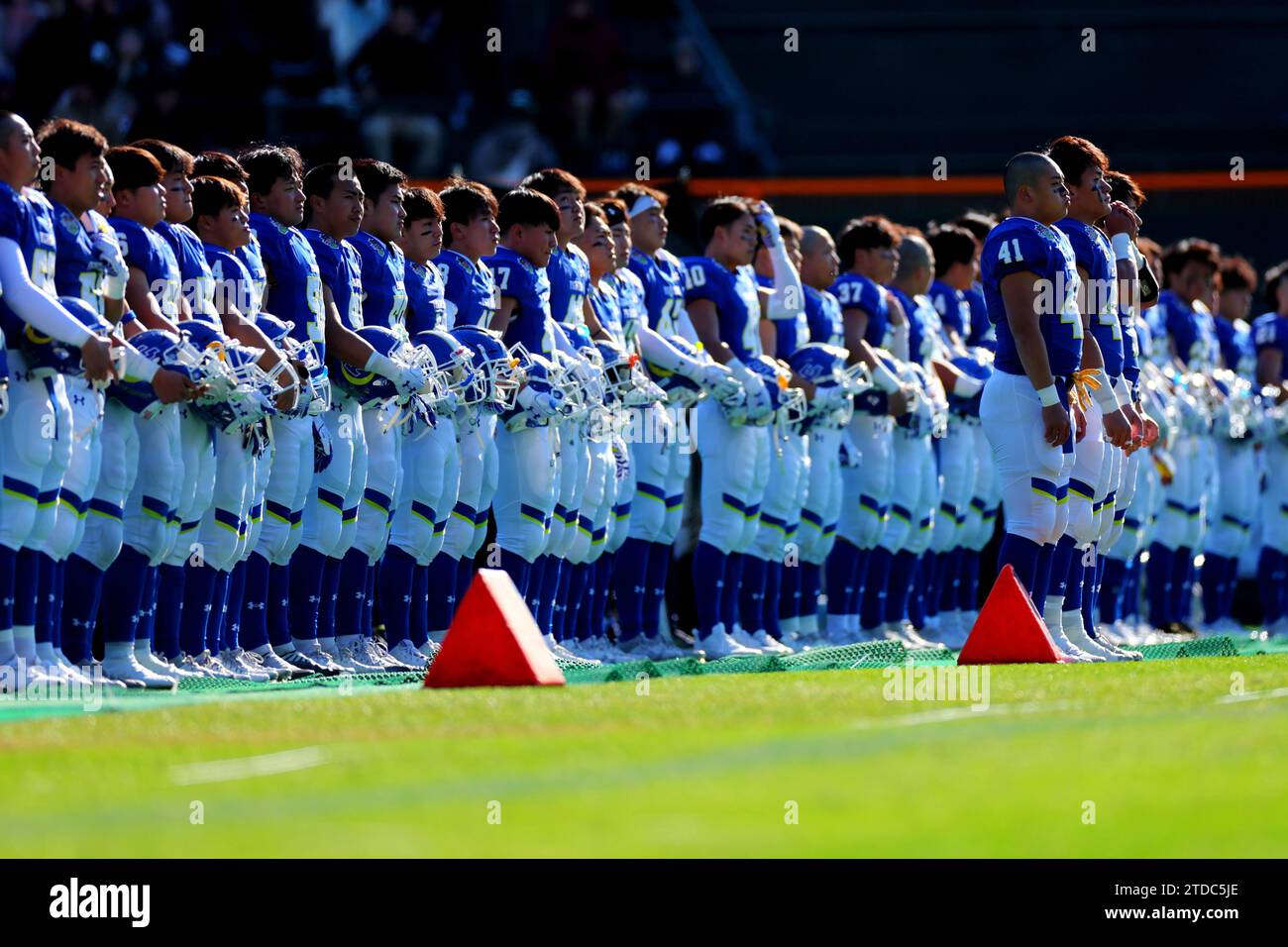Hyogo, Japan. 17th Dec, 2023. Kwansei Gakuin University "Fighters" team ...