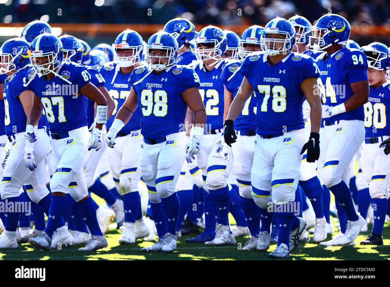 Hyogo, Japan. 17th Dec, 2023. Kwansei Gakuin University "Fighters" team ...