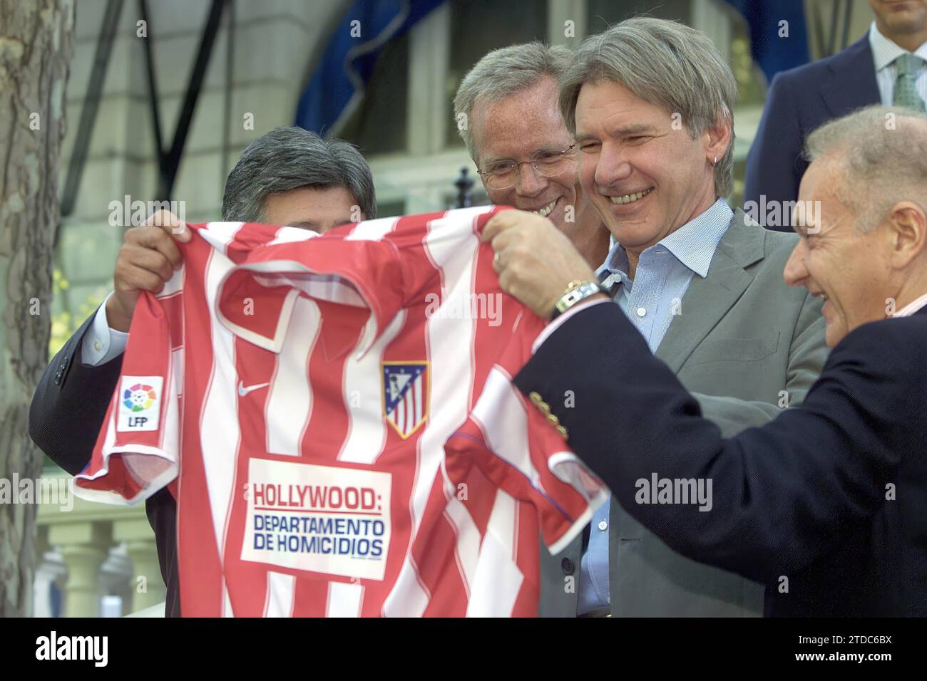 Madrid, 8/27/2003. Harrison Ford in Madrid, during the promotional trip ...