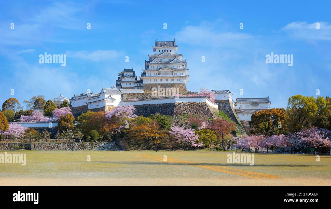 Hyogo, Japan - April 4 2023: Himeji Castle AKA White Heron Castle with ...