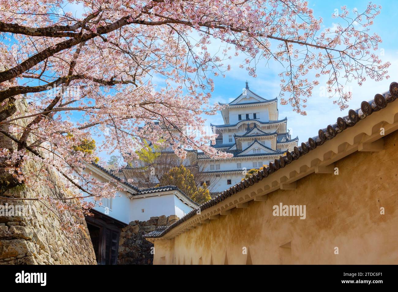 Hyogo, Japan - April 4 2023: Himeji Castle AKA White Heron Castle with ...