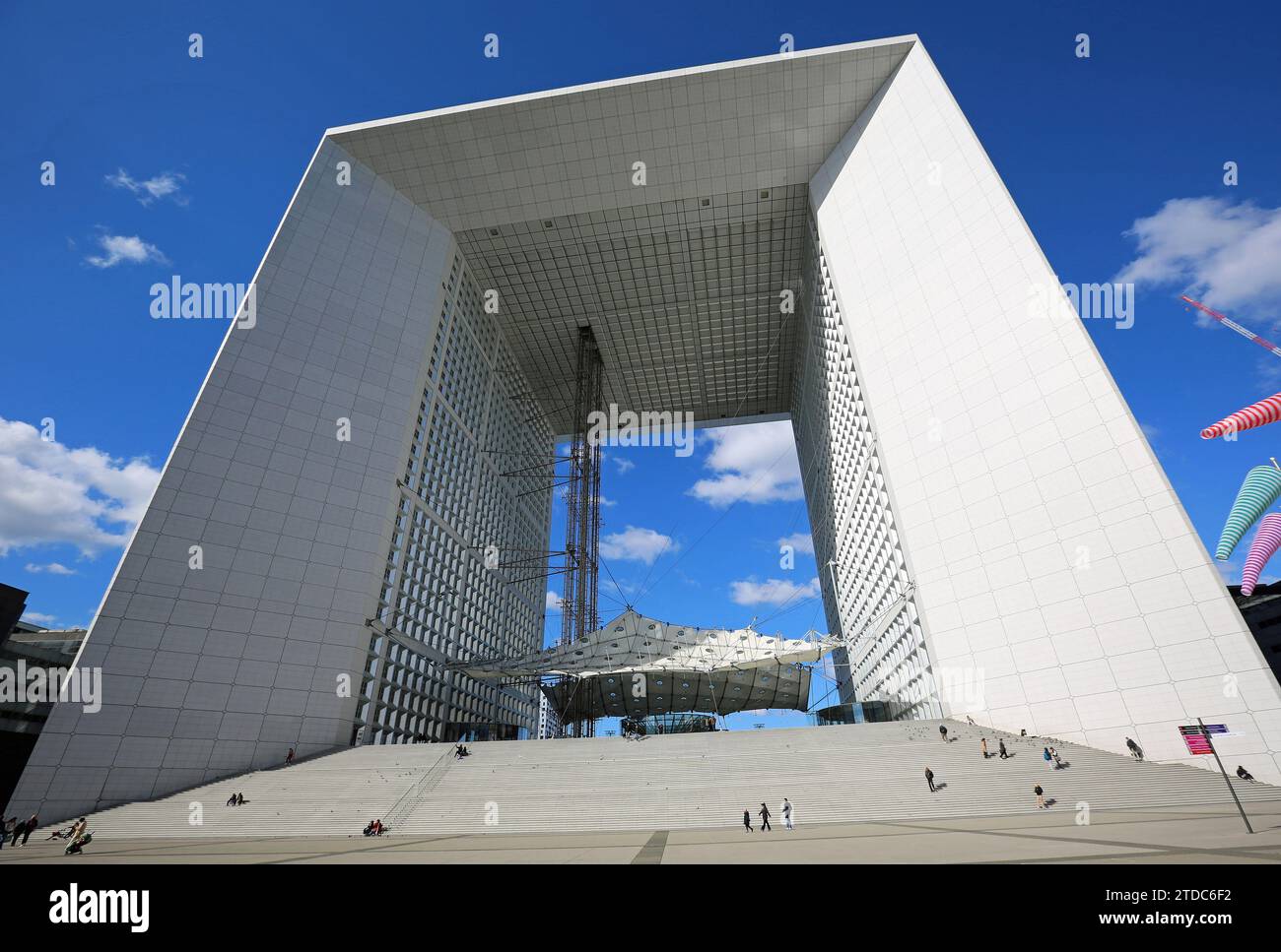 Landscape with La Grande Arche - La Defense, Paris, France Stock Photo ...
