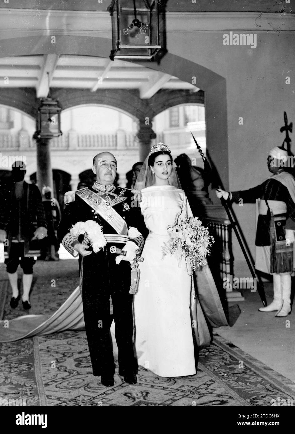 Francisco Franco Wedding Prince Alfonso And His Wife Maria Del Carmen