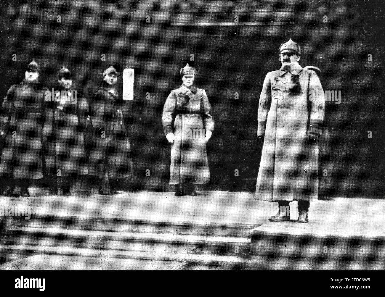 12/19/1924. The senior commissar of the Red Army, Trotsky, watching ...