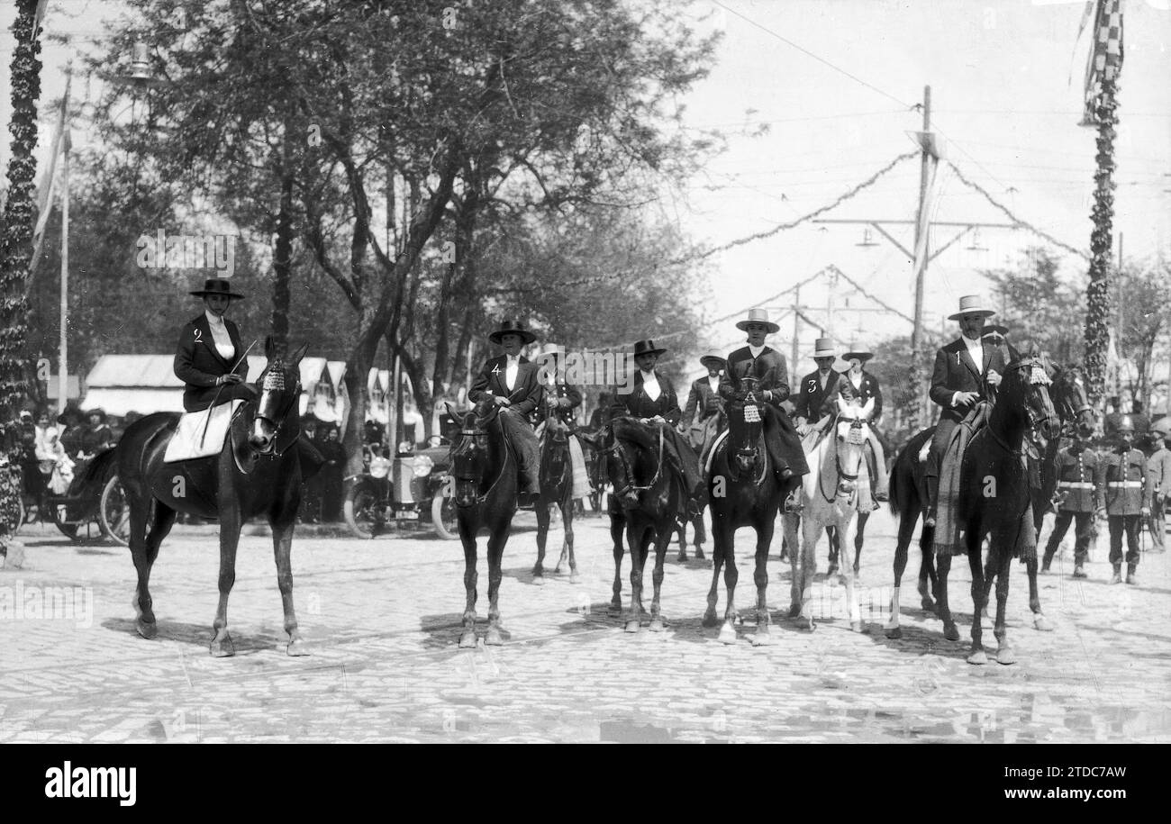 Seville, April 1922. At the Seville Fair. Their Highnesses the Infantes ...