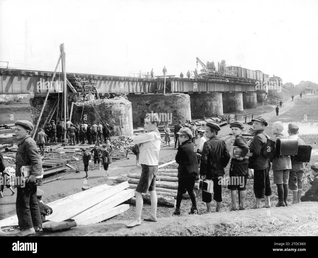 04/30/1921. The Events of Upper Silesia. Reconstruction work on the ...