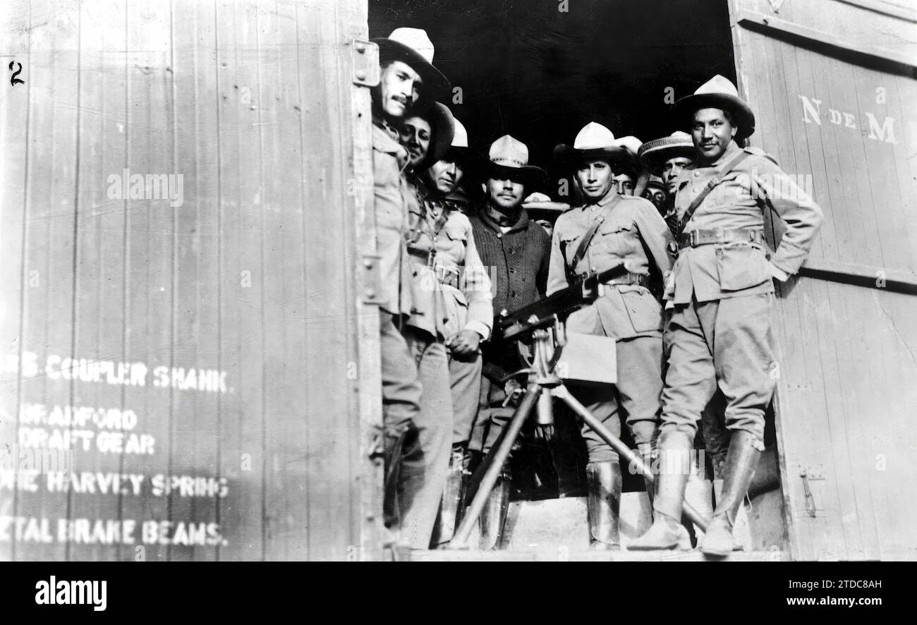 12/31/1923. Mexico. The Mexican Uprising. 2. Obregon explorer train on ...