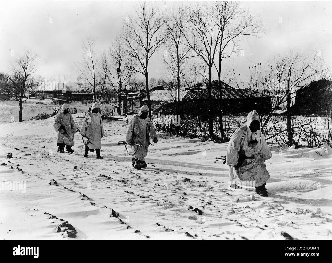 Russia. 1941 (CA.). A group of soldiers from the Spanish Blue Division ...