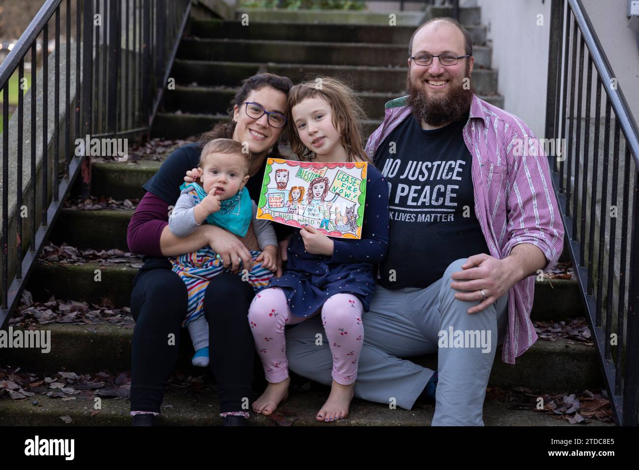 Seattle, Washington, USA. 17th December, 2023. The Harris-Klein family ...