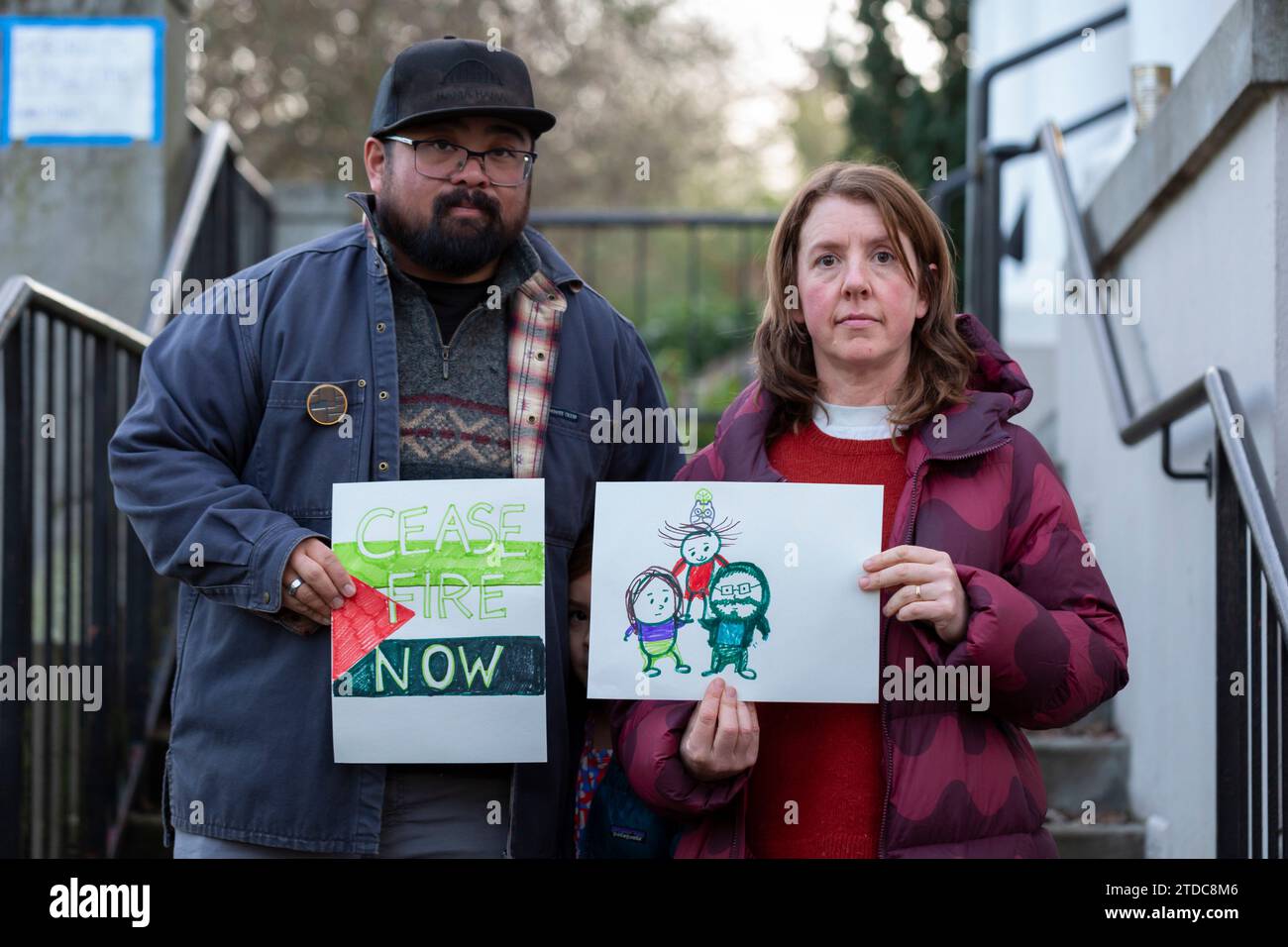 Seattle, Washington, USA. 17th December, 2023. Jay Guerrero (left) and ...