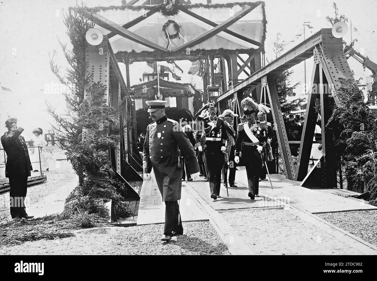 06/30/1909. Railway communication between Germany and Sweden. Kaiser ...