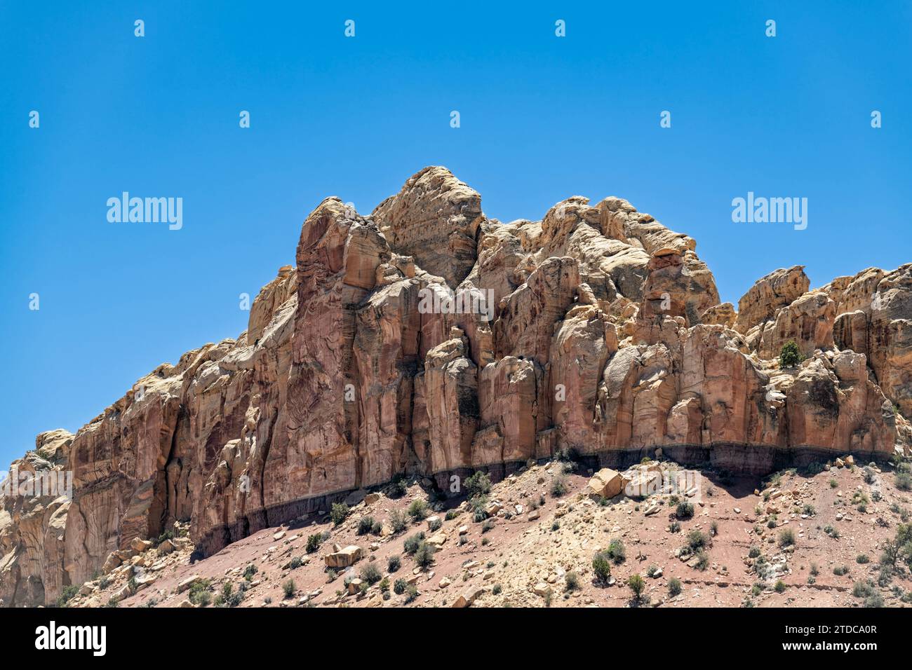 Volcanic rock formations tower over the landscape at the Grand ...