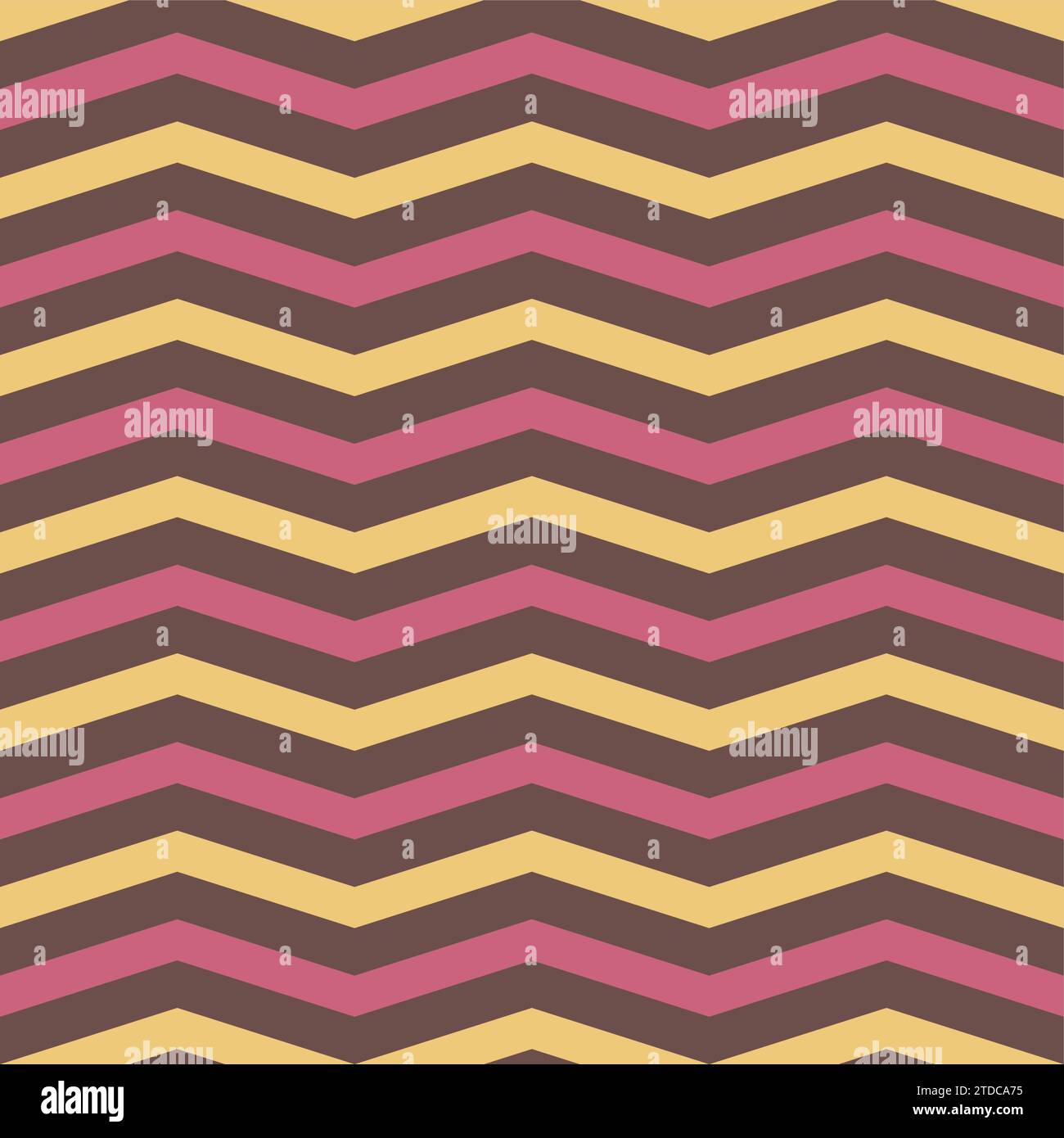 Abstract Horizontal Zigzag Retro Pattern in Yellow, Brown, and Red ...