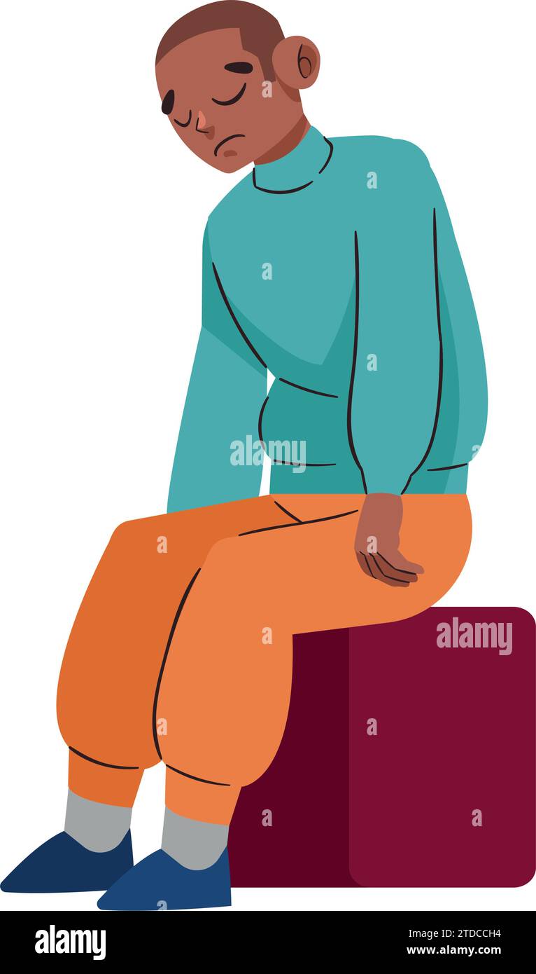 depression man sadness Stock Vector Image & Art - Alamy