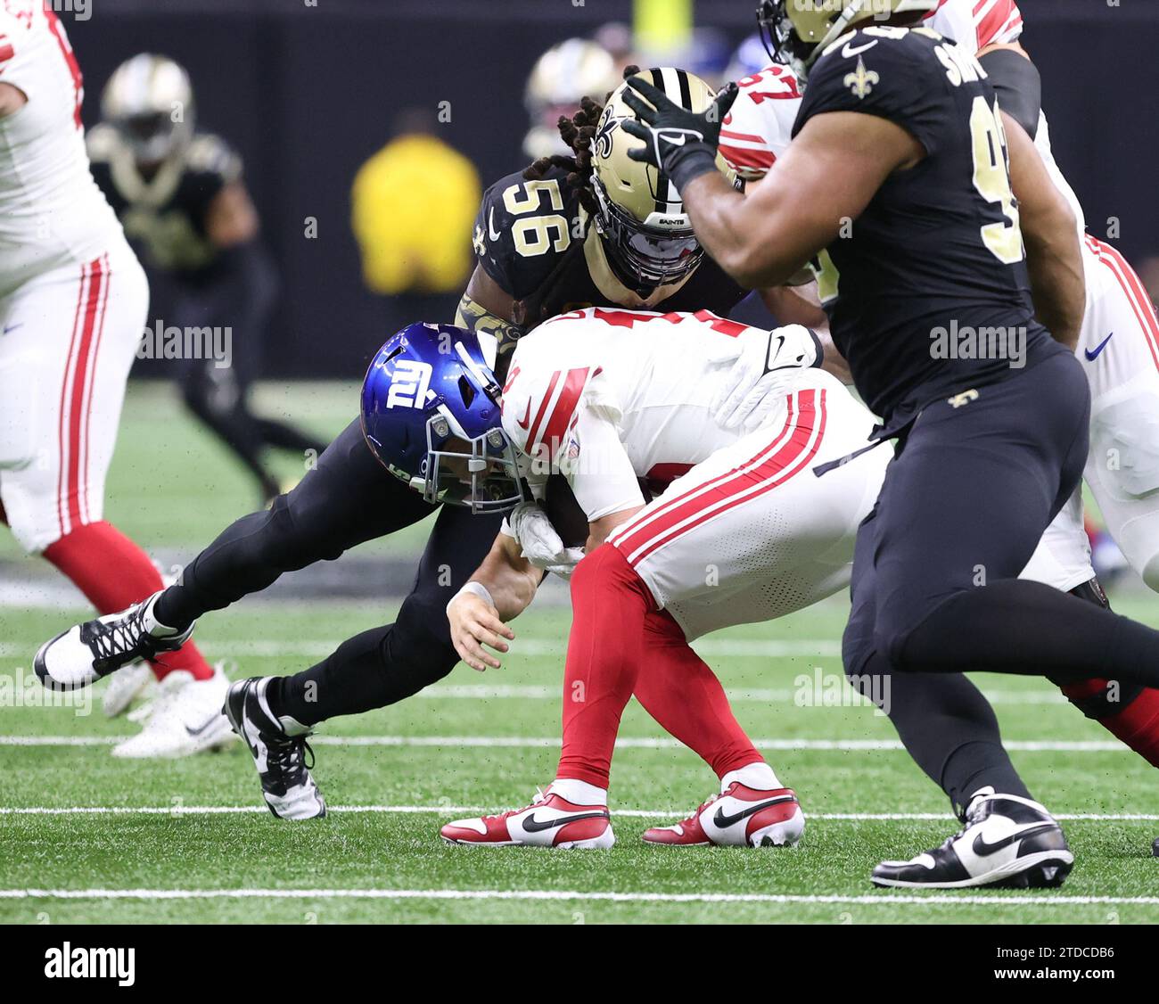 New Orleans, USA. 17th Dec, 2023. New Orleans Saints linebacker Demario ...