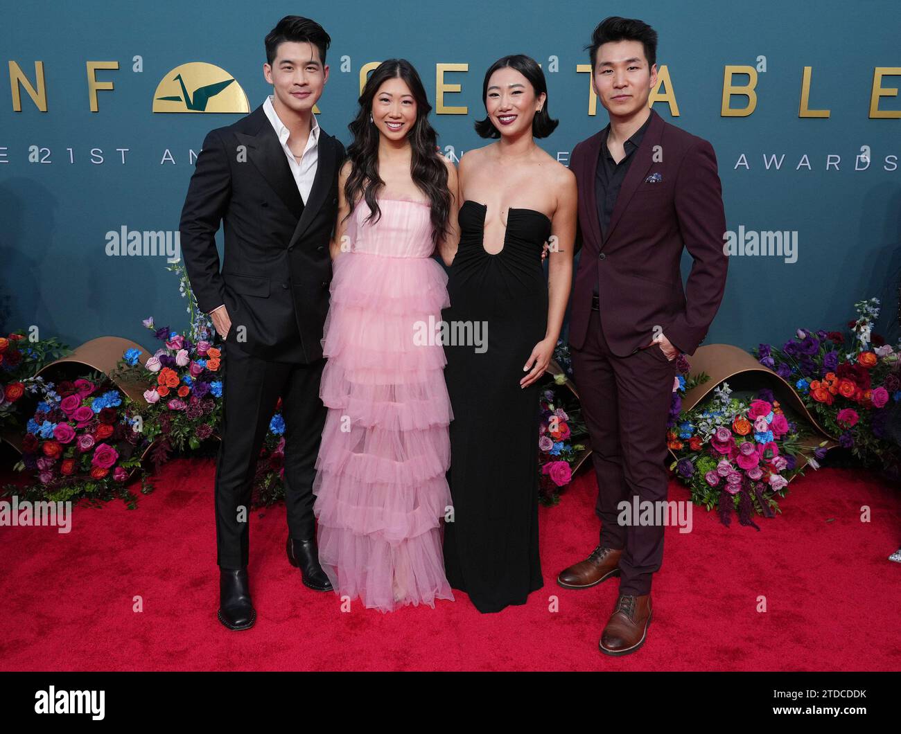 Los Angeles, USA. 16th Dec, 2023. (L-R) KUNG FU Cast - Eddie Liu, Shannon Dang, Olivia Liang and ...