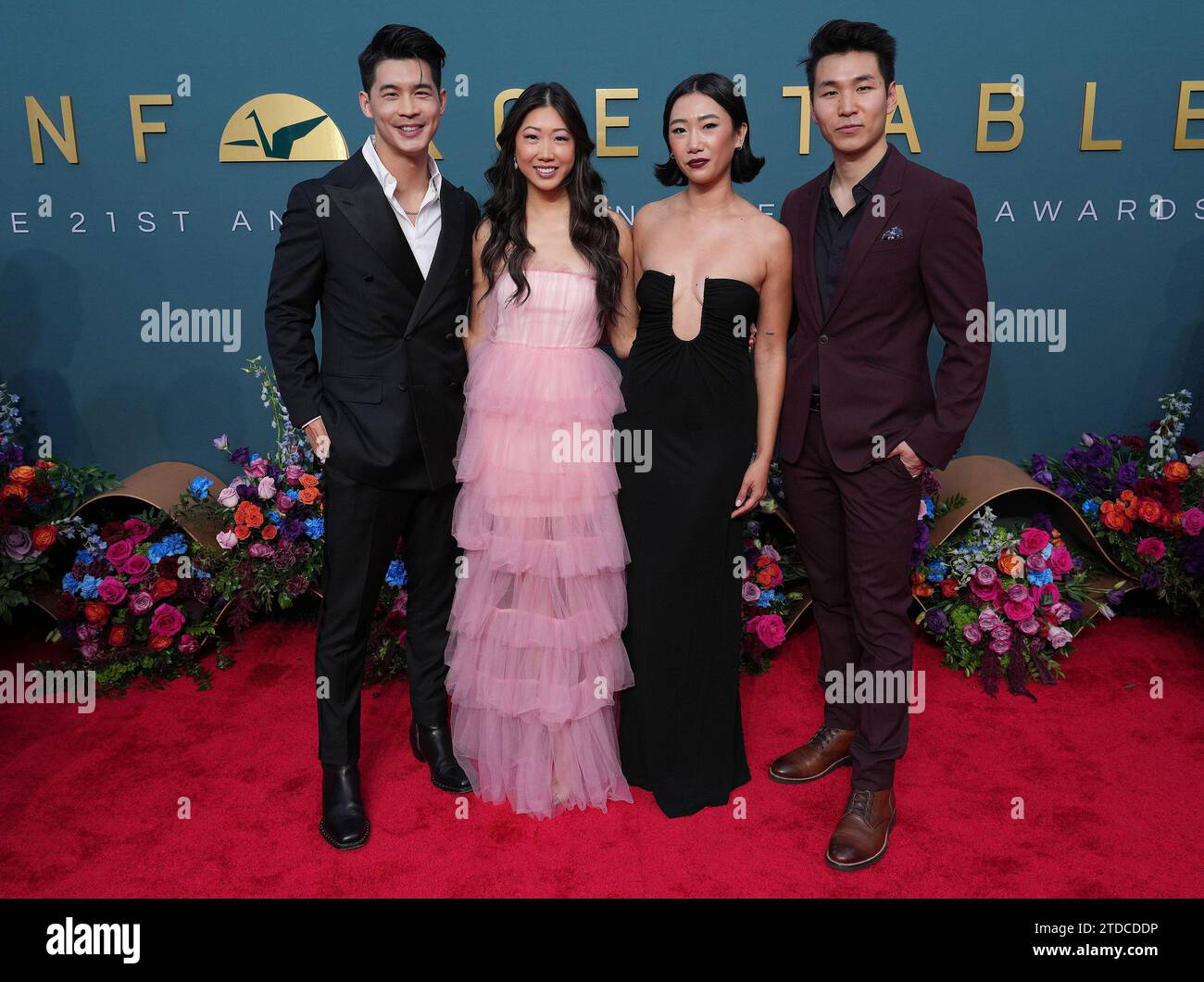 Los Angeles, USA. 16th Dec, 2023. (L-R) KUNG FU Cast - Eddie Liu, Shannon Dang, Olivia Liang and ...