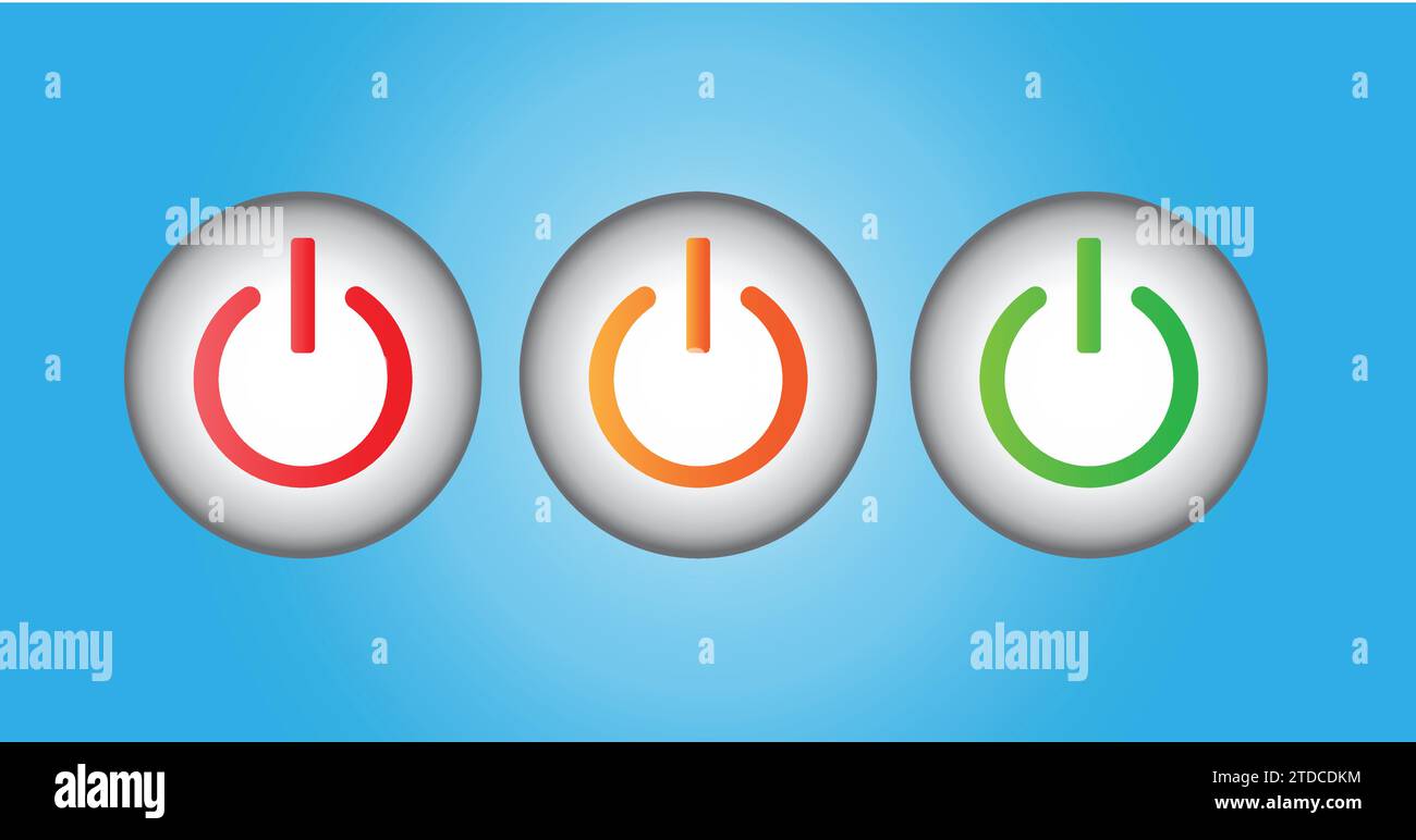 Power on button symbol icon. Vector editable isolated Stock Vector ...