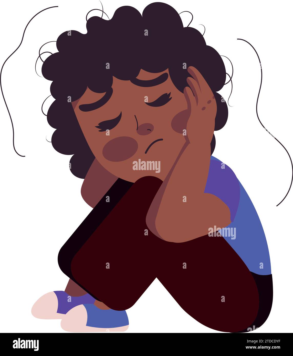 autism girl anxiety Stock Vector Image & Art - Alamy