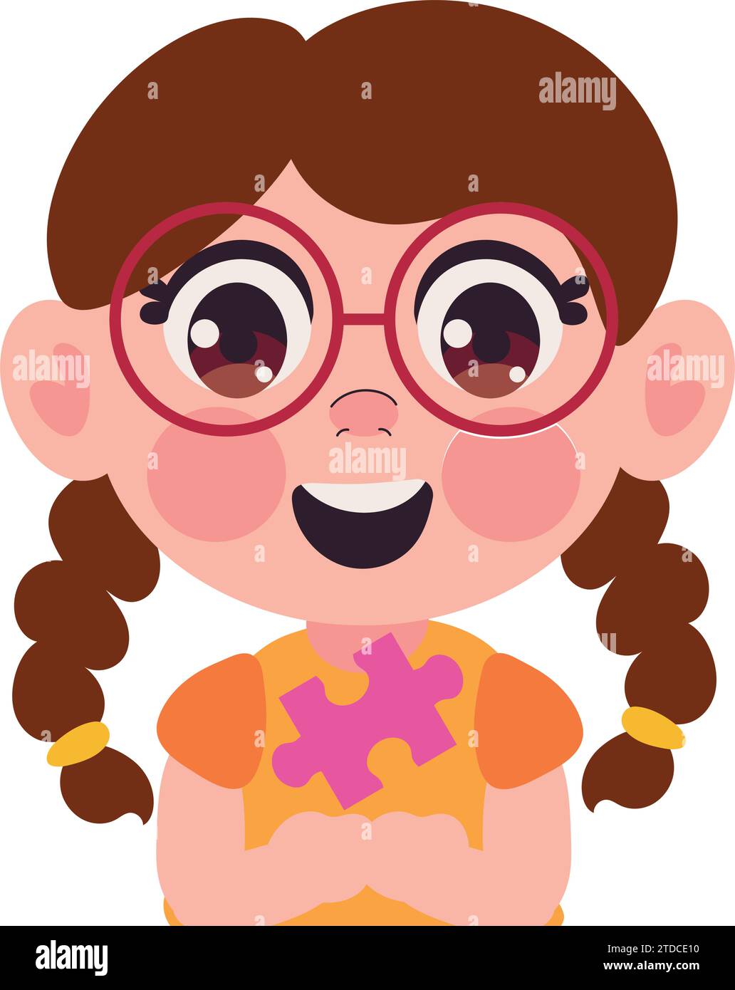 autism girl character Stock Vector Image & Art - Alamy