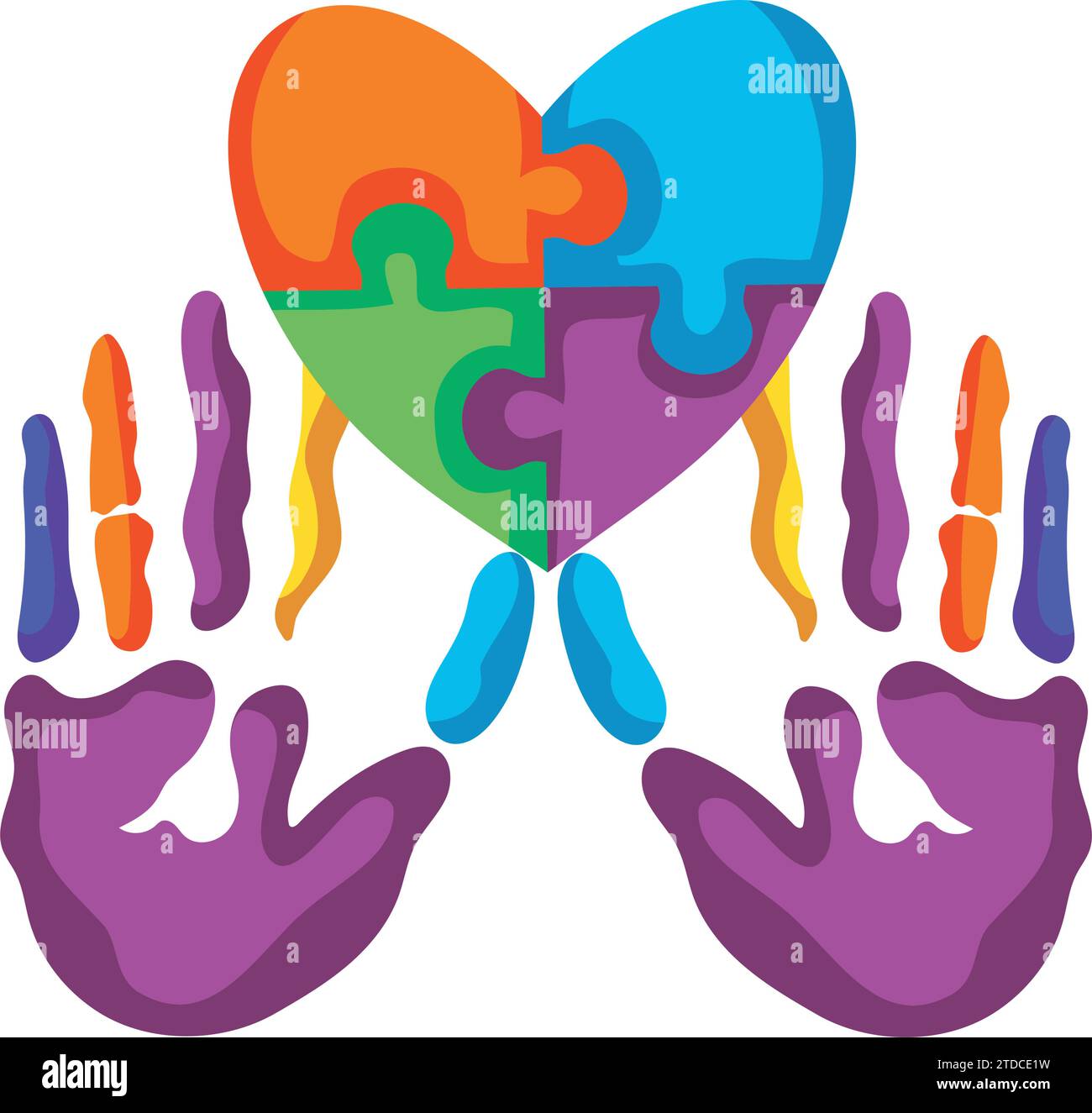 Autism day campaign hand Cut Out Stock Images & Pictures - Alamy
