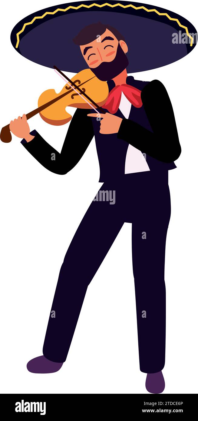 Mariachi musician violin Stock Vector Images - Alamy