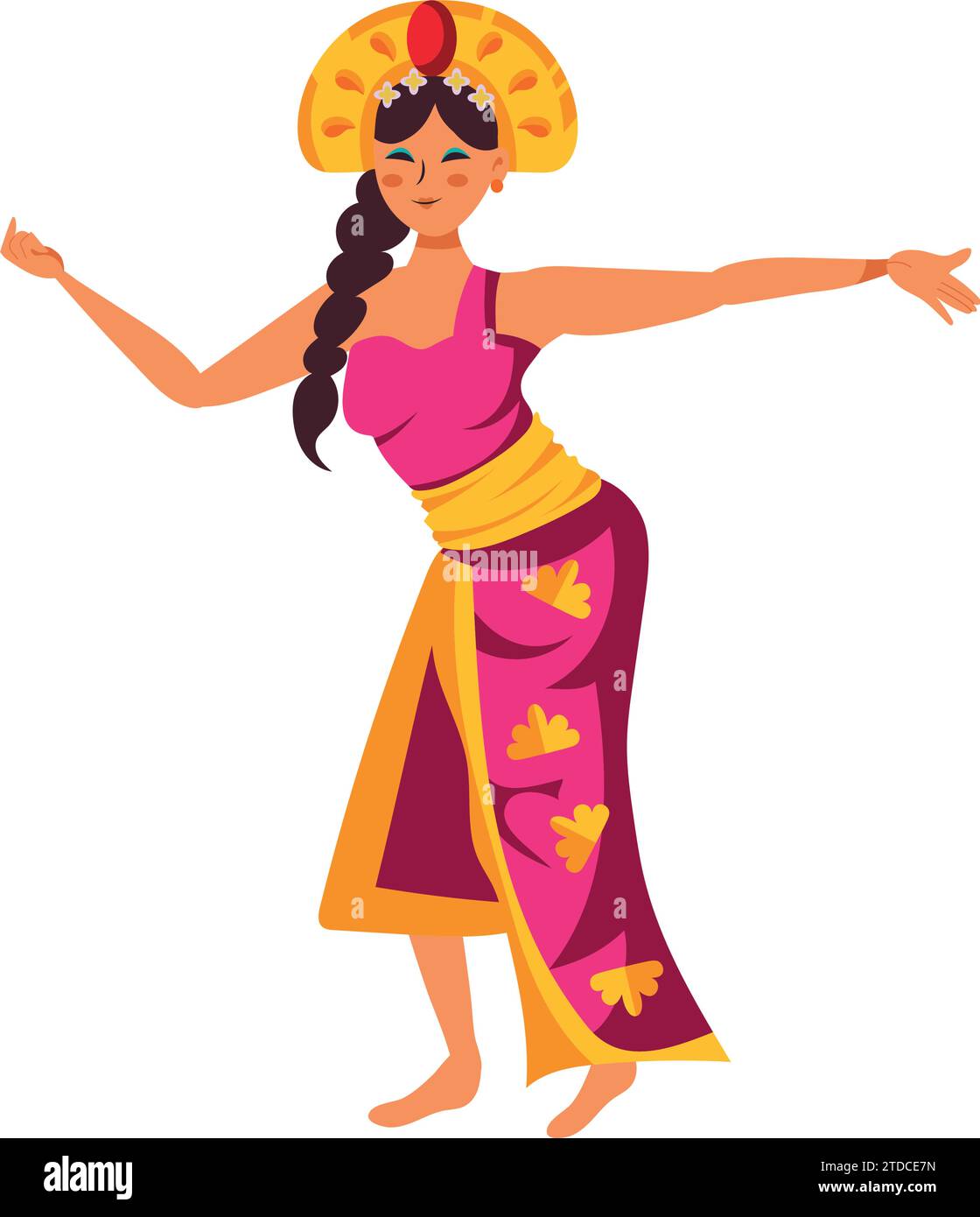 tari kecak woman illustration isolated Stock Vector Image & Art - Alamy