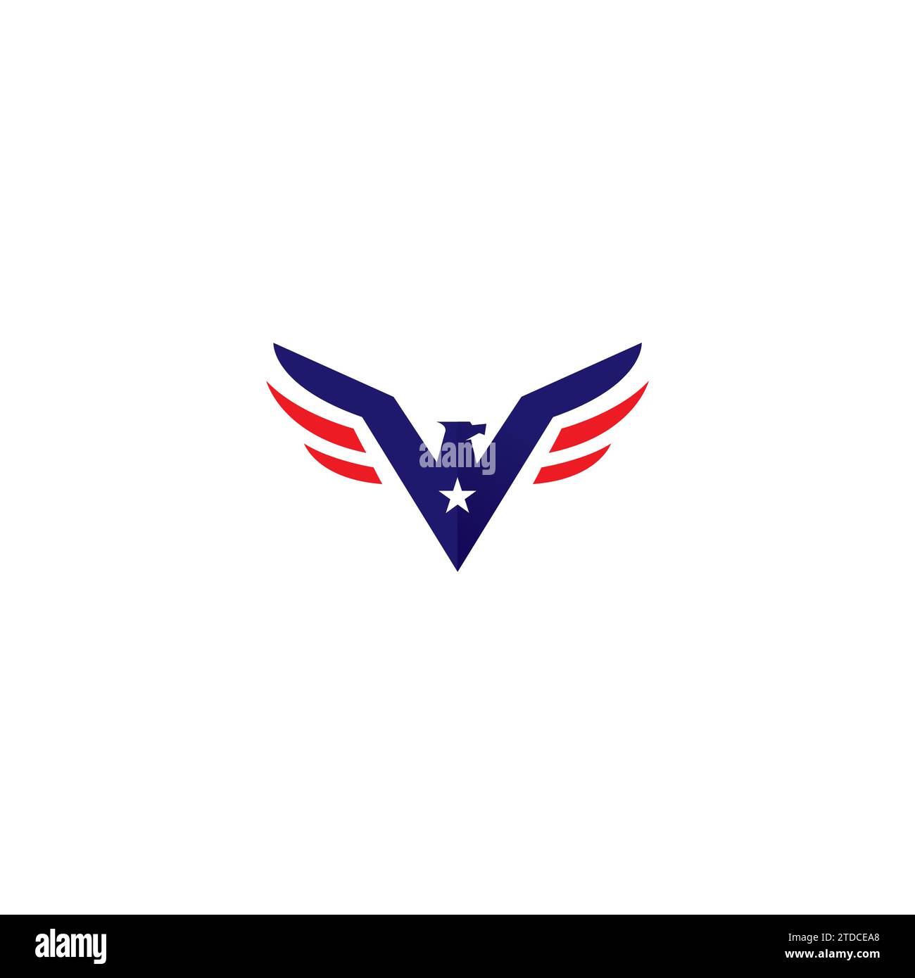 V Eagle Logo Simple Design. Letter V Bird Vector Stock Vector Image ...