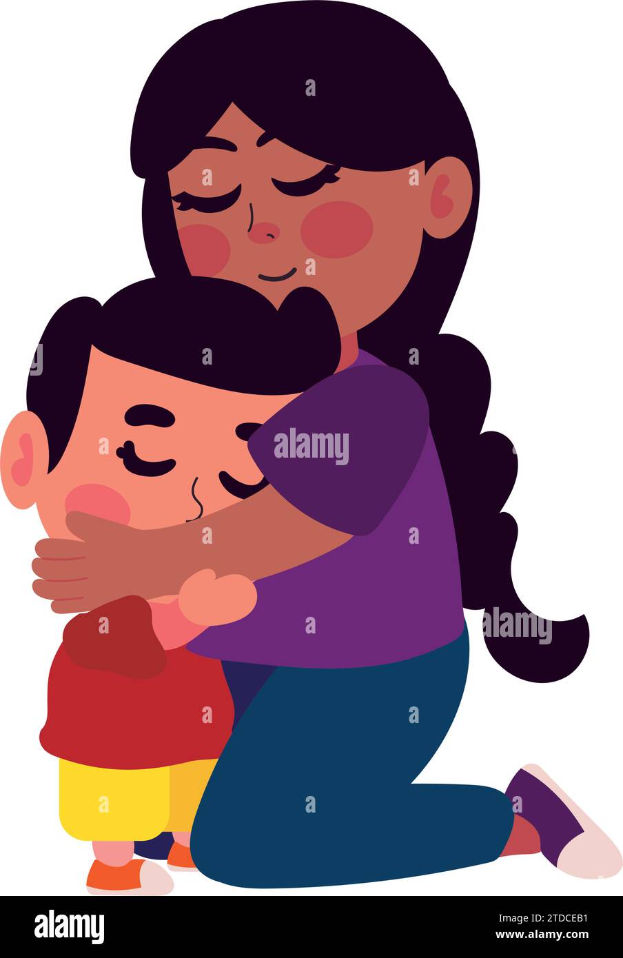 hugging day mother and son Stock Vector Image & Art - Alamy