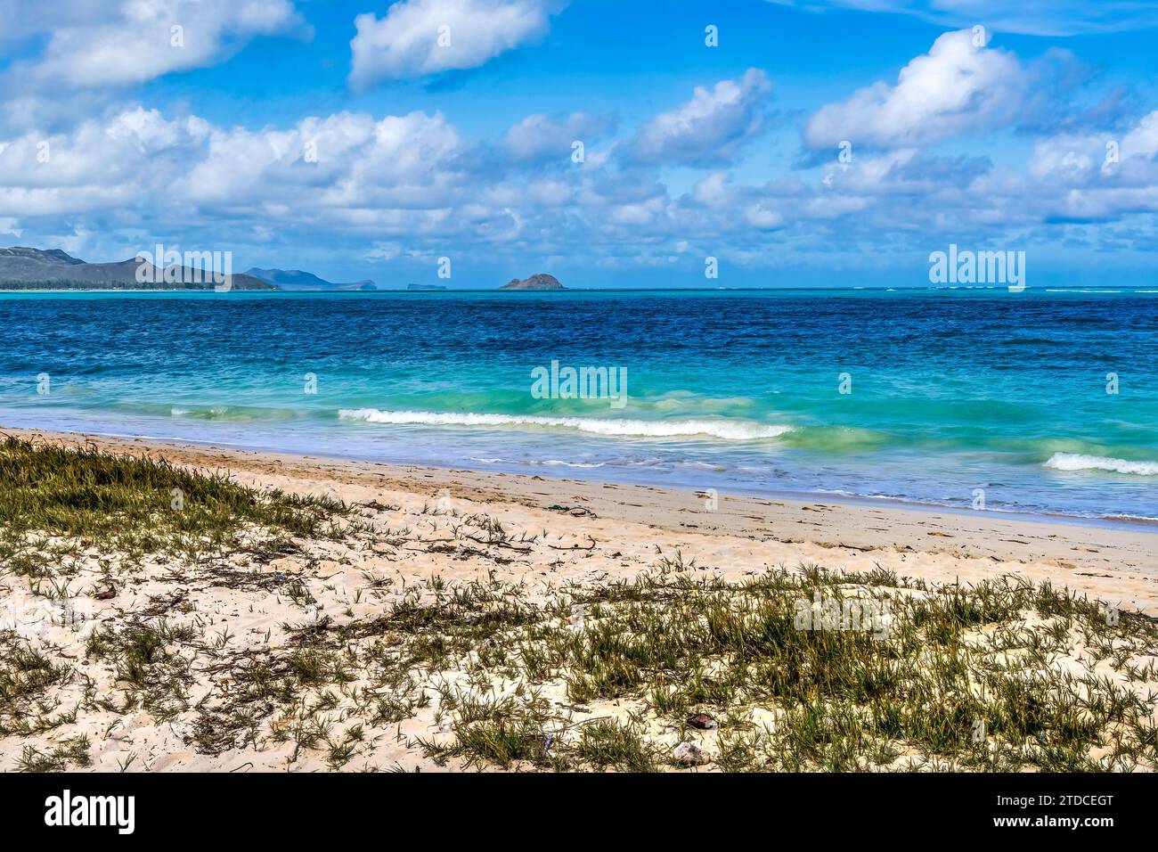 Colorful Kailua Beach Park Shore Windward Side Oahu Hawaii Stock Photo ...