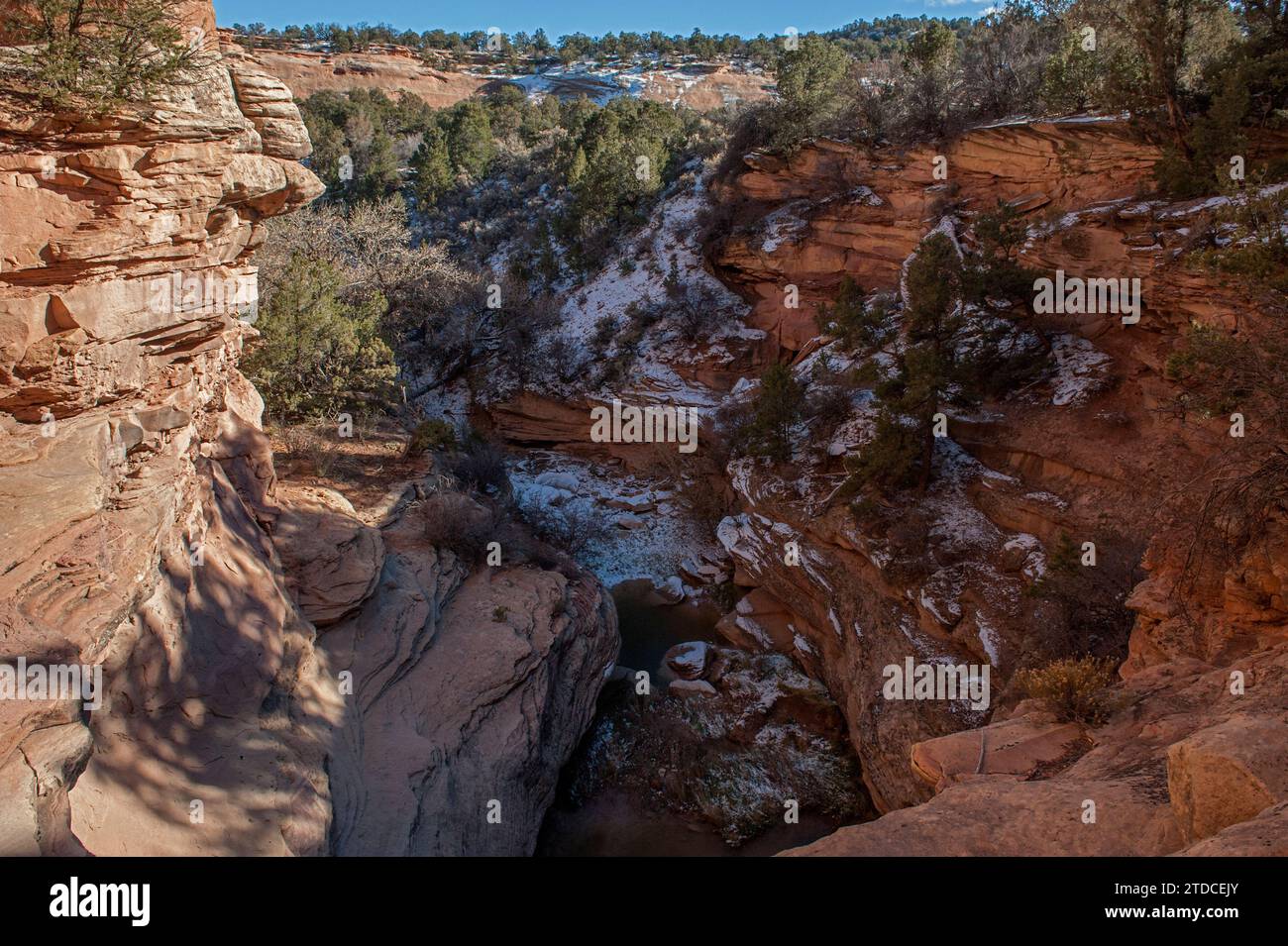 The plunge pool at the head of Ute Canyon in the Colorado National ...
