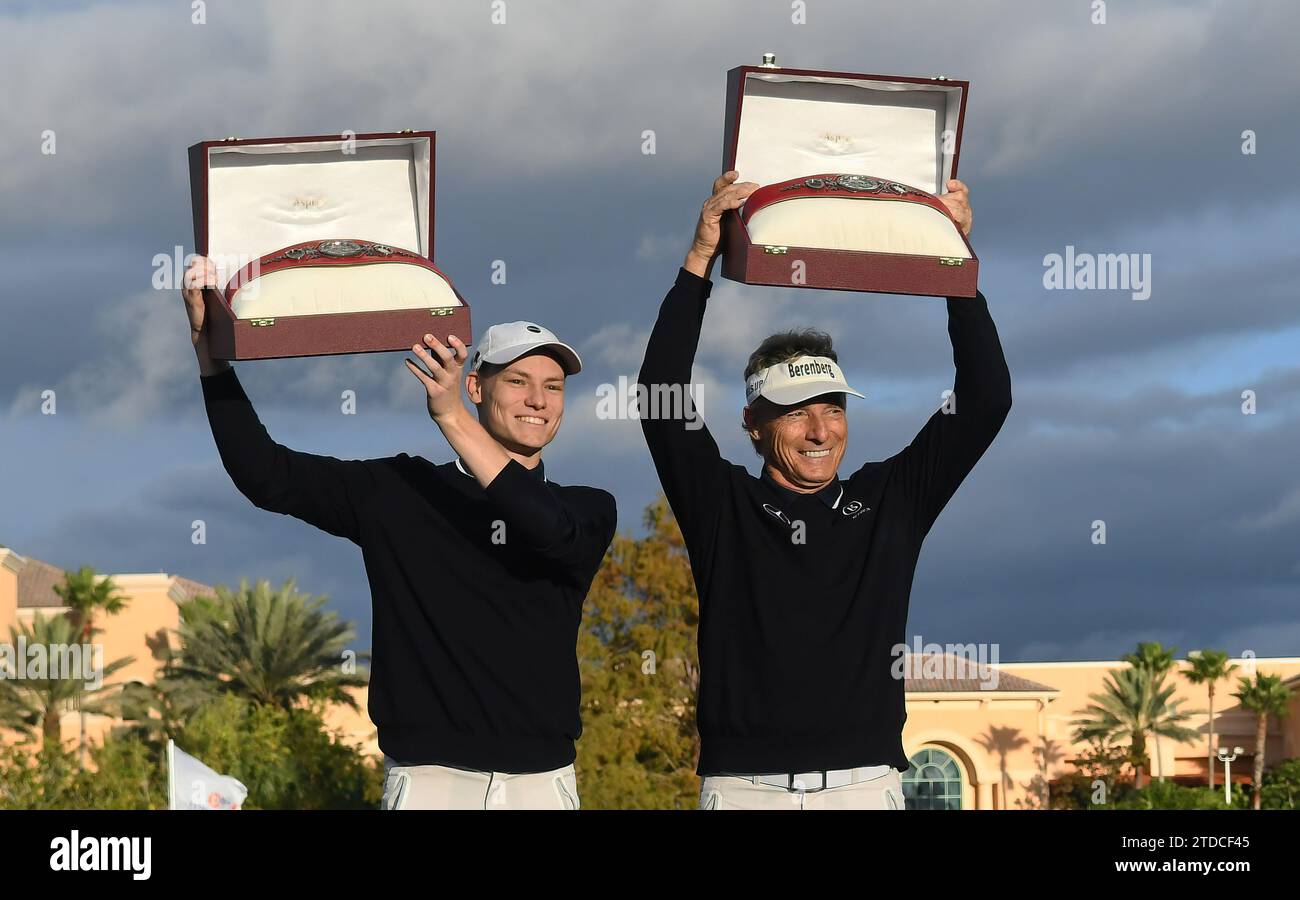 Orlando, United States. 17th Dec, 2023. Bernhard Langer (R) and his son ...