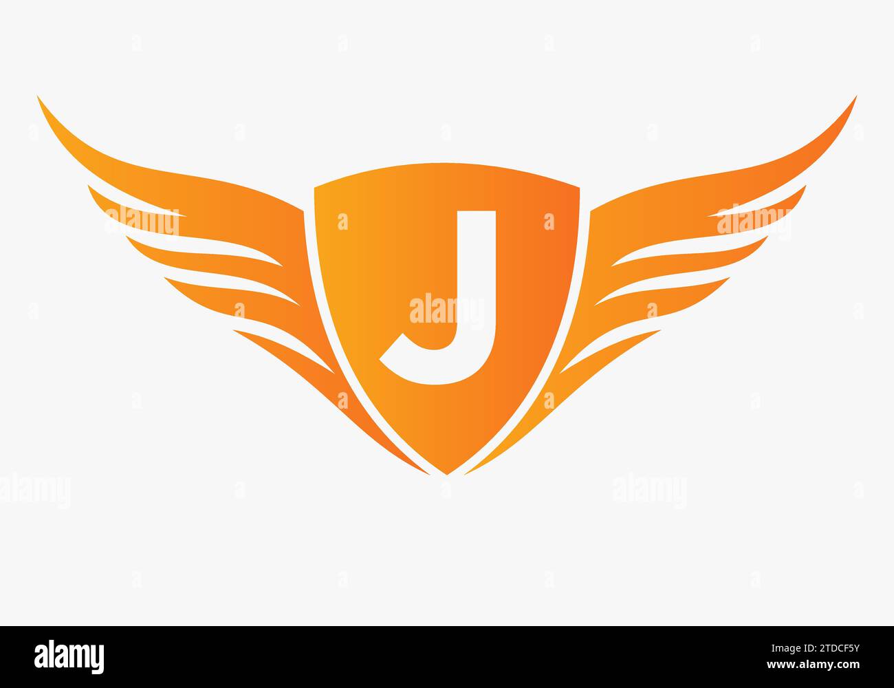 Wing Logo On Letter J For, Transportation Symbol. Freight Sign Stock ...