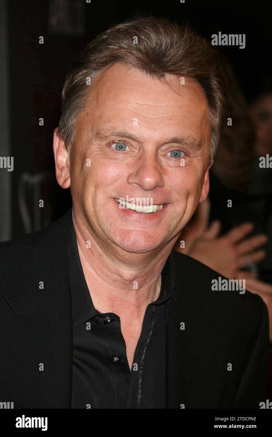 Pat Sajak attends the premiere of "Perfect Strangers" at the Ziegfeld ...